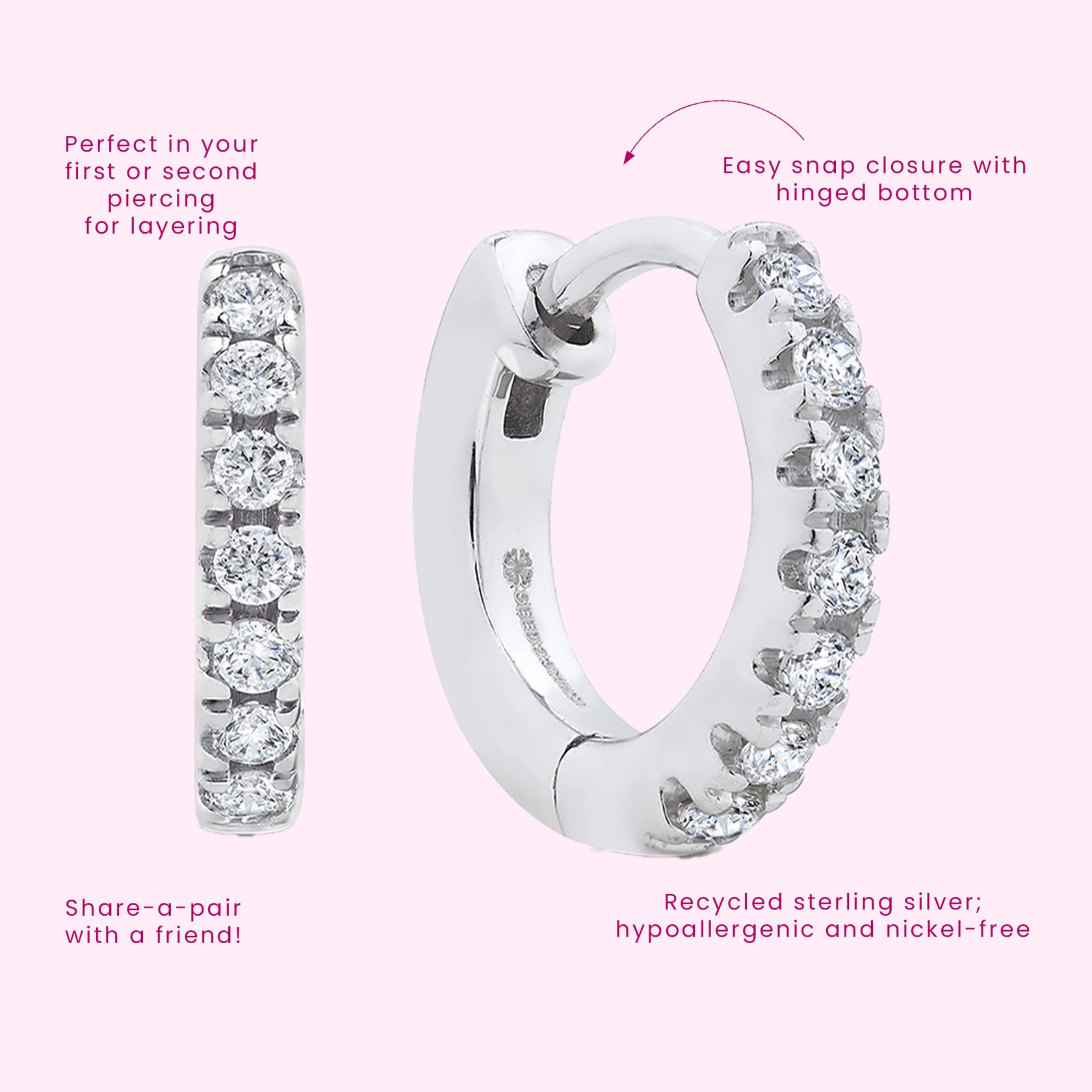 Effortless Everyday Sparkle - Pavé-All-Day Hoops – Seed2Stone.com